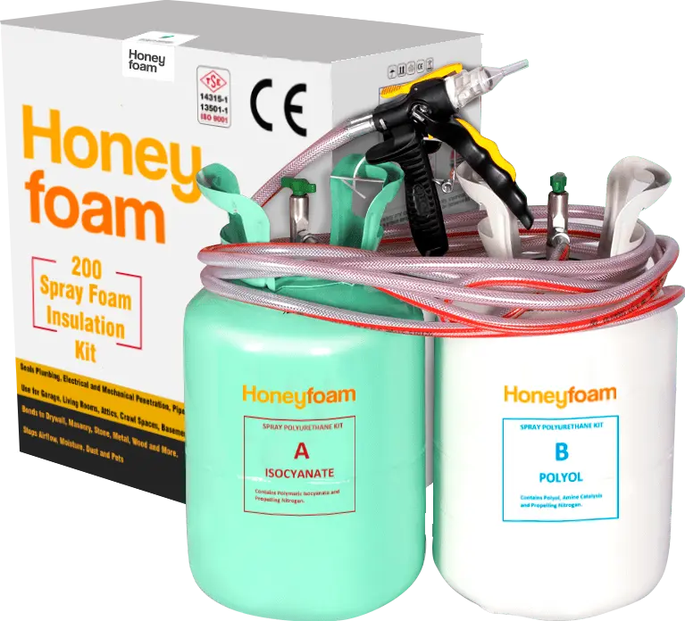 Spray foam polyurethane thermal insulation kit – Honeyfoam